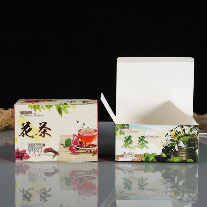 White Cardboard Scented Cardboard Tea Packaging Eco Friendly PMS Printing