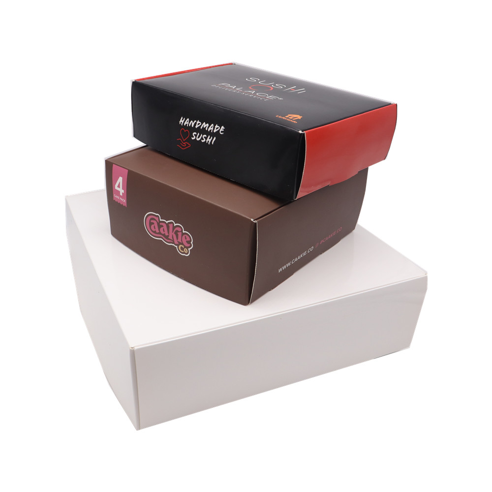 350GSM Paper Sushi Box Takeaway Sushi Tray Container Gloss Lamination