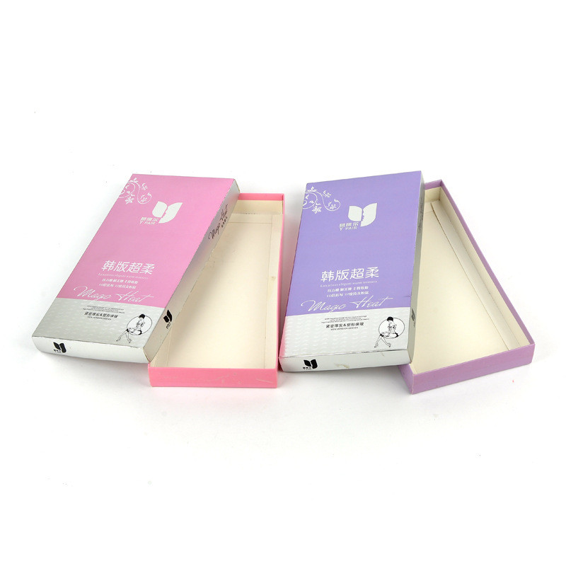 Gold Stamping Underwear Packaging Box Gloss Lamination For Bra / Socks